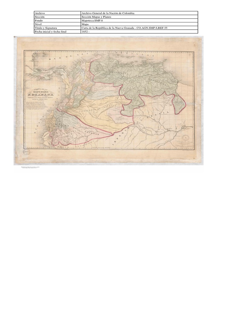 Mapa de La Gran Colombia, Provincia de Mocoa | PDF