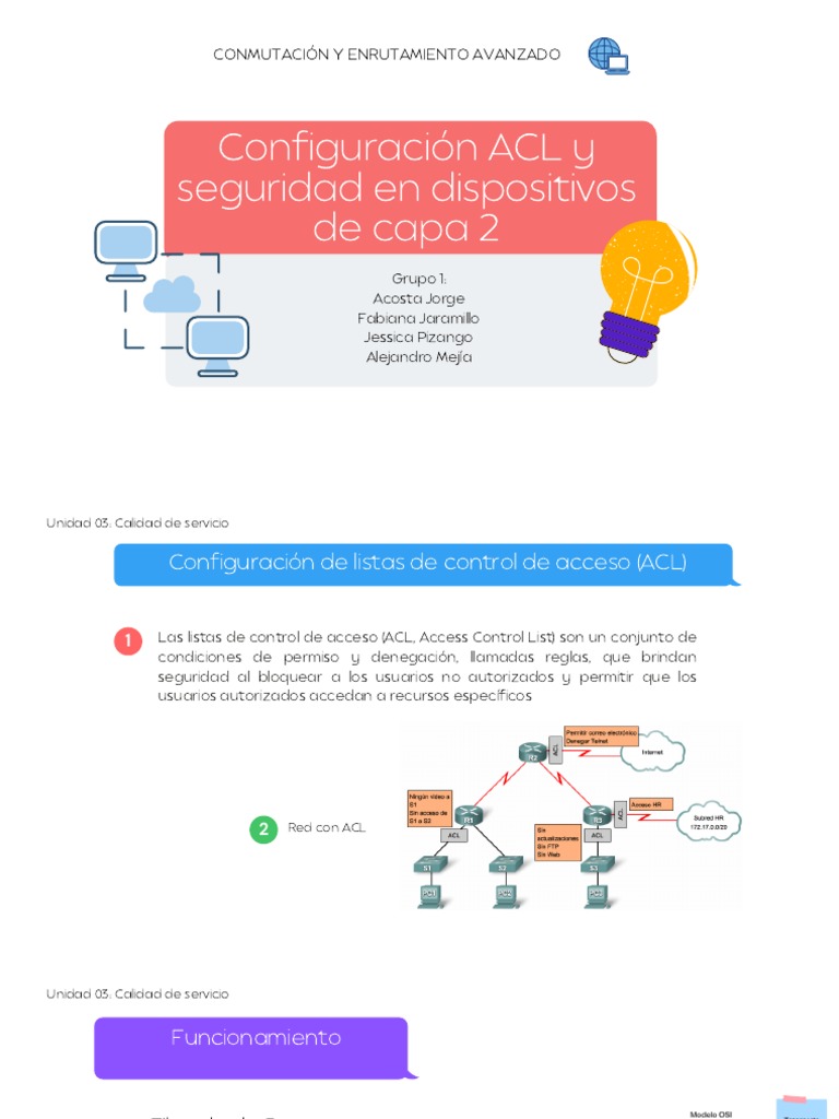 Configuración ACL y Seguridad en Dispositivos de Capa 2 | Descargar gratis PDF | Enrutador ...