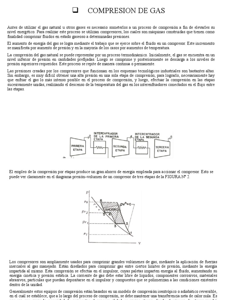 Compresion de Gas | Descargar gratis PDF | Gases | Presión