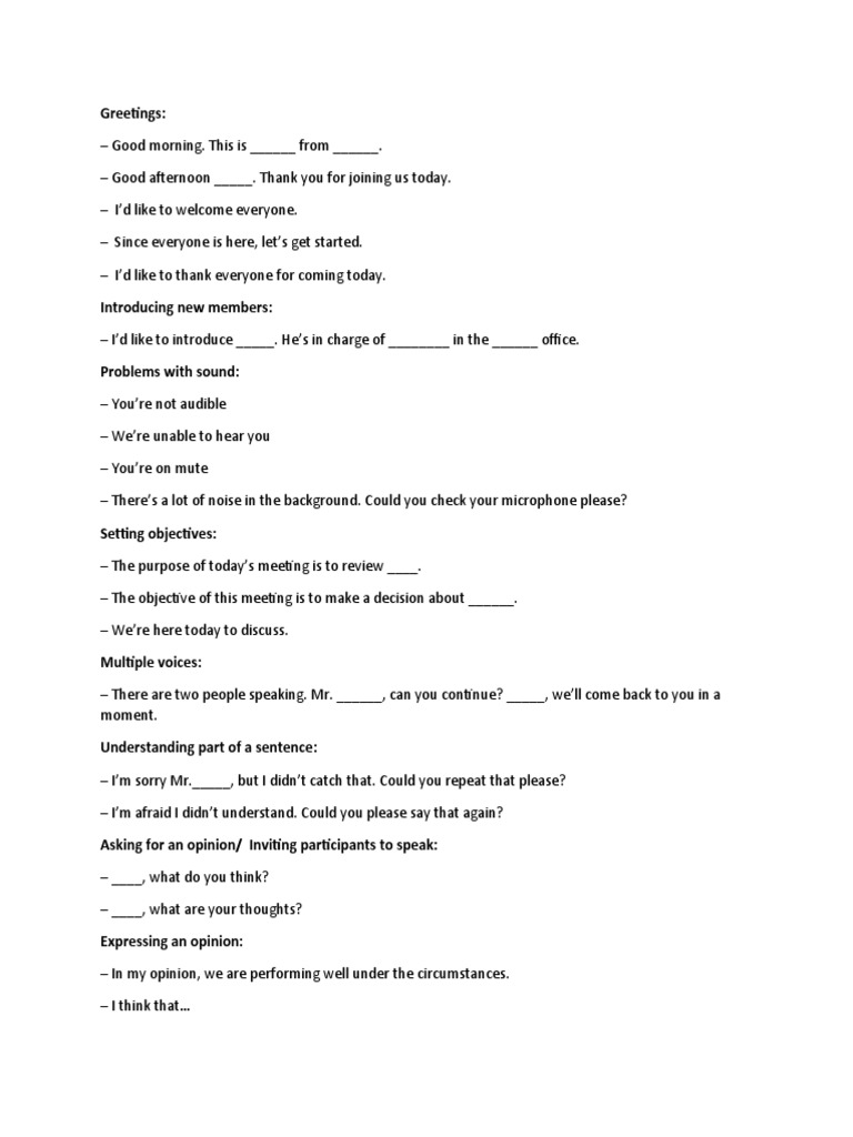 Conference Call Script | PDF