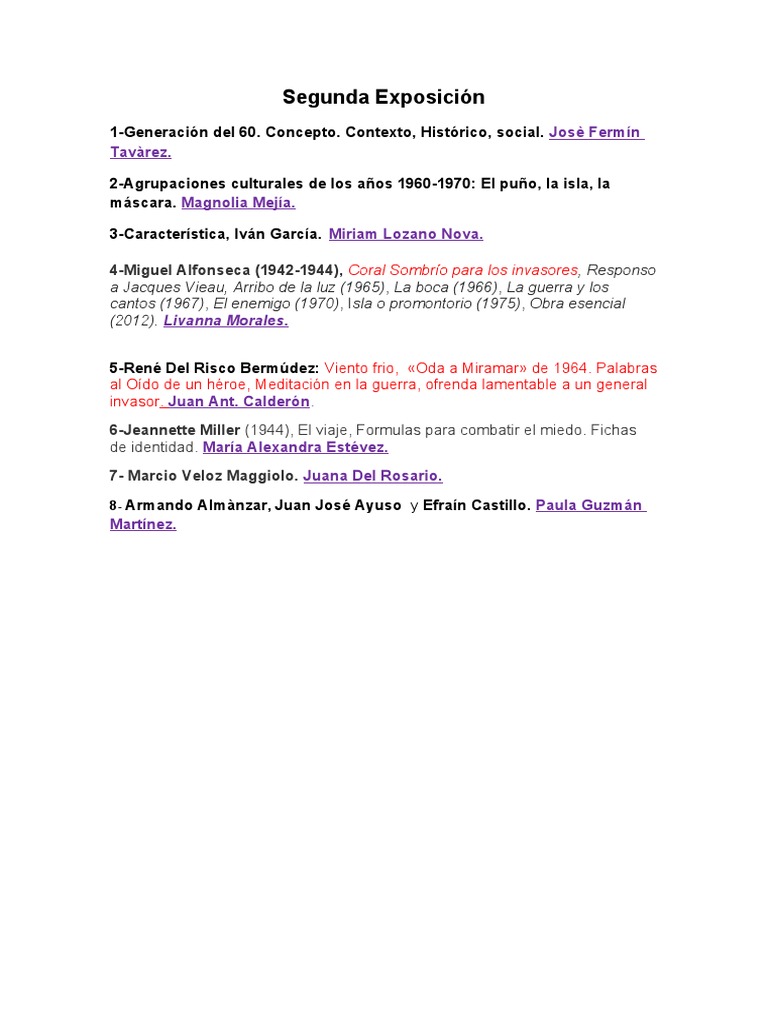 Generación Del 60 | PDF