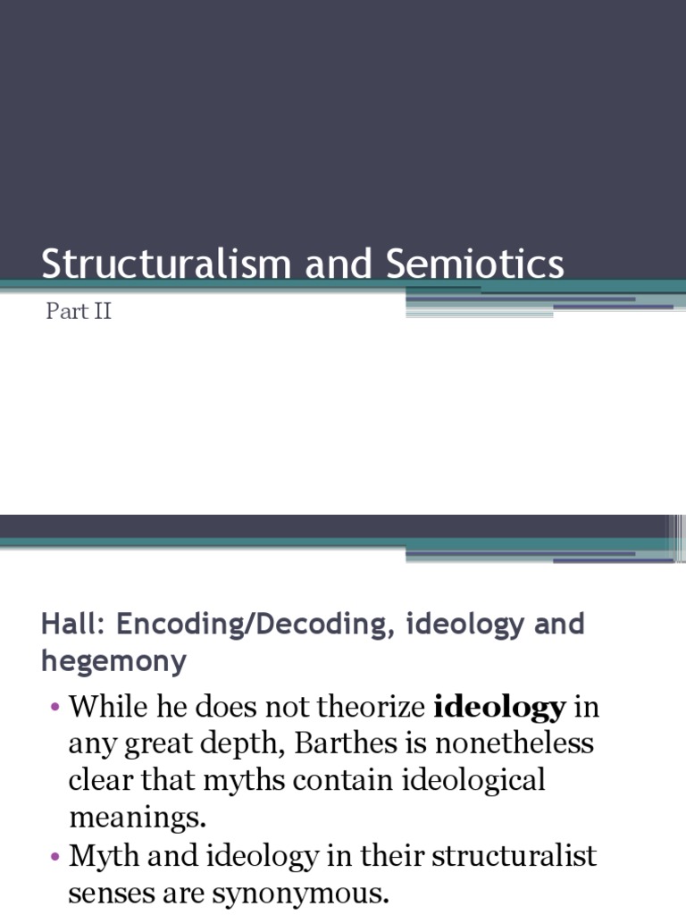 Structuralism and Semiotics - Part II | PDF | Ideologies | Antonio Gramsci