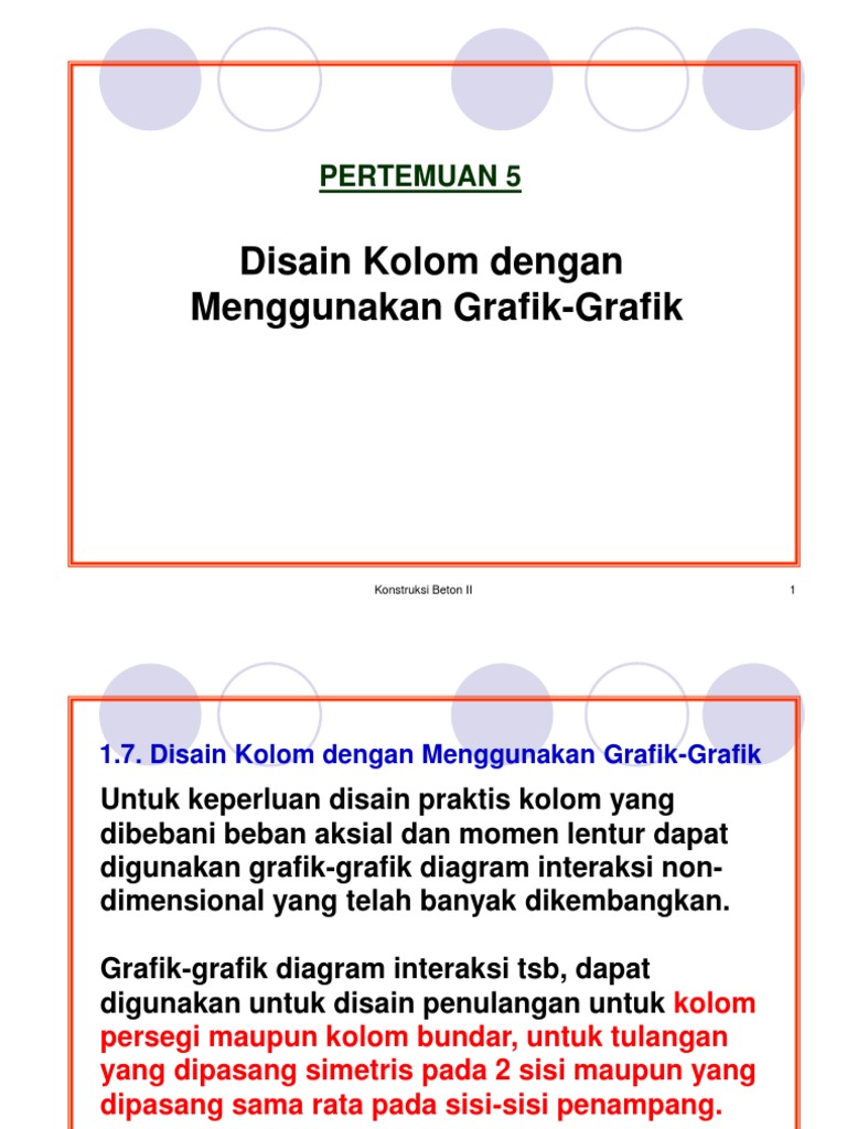 Desain Kolom Dengan Menggunakan Grafik | PDF | Metode & Bahan Ajar ...