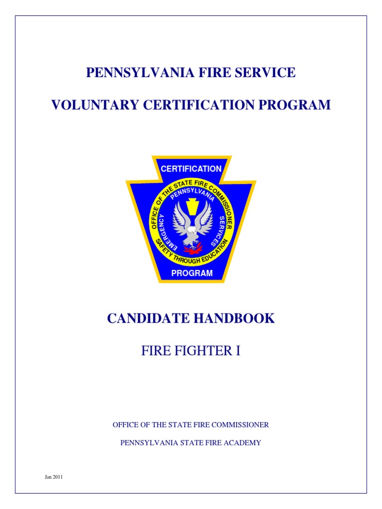 Firefighter I Candidate Handbook | PDF | Firefighter | Emergency ...