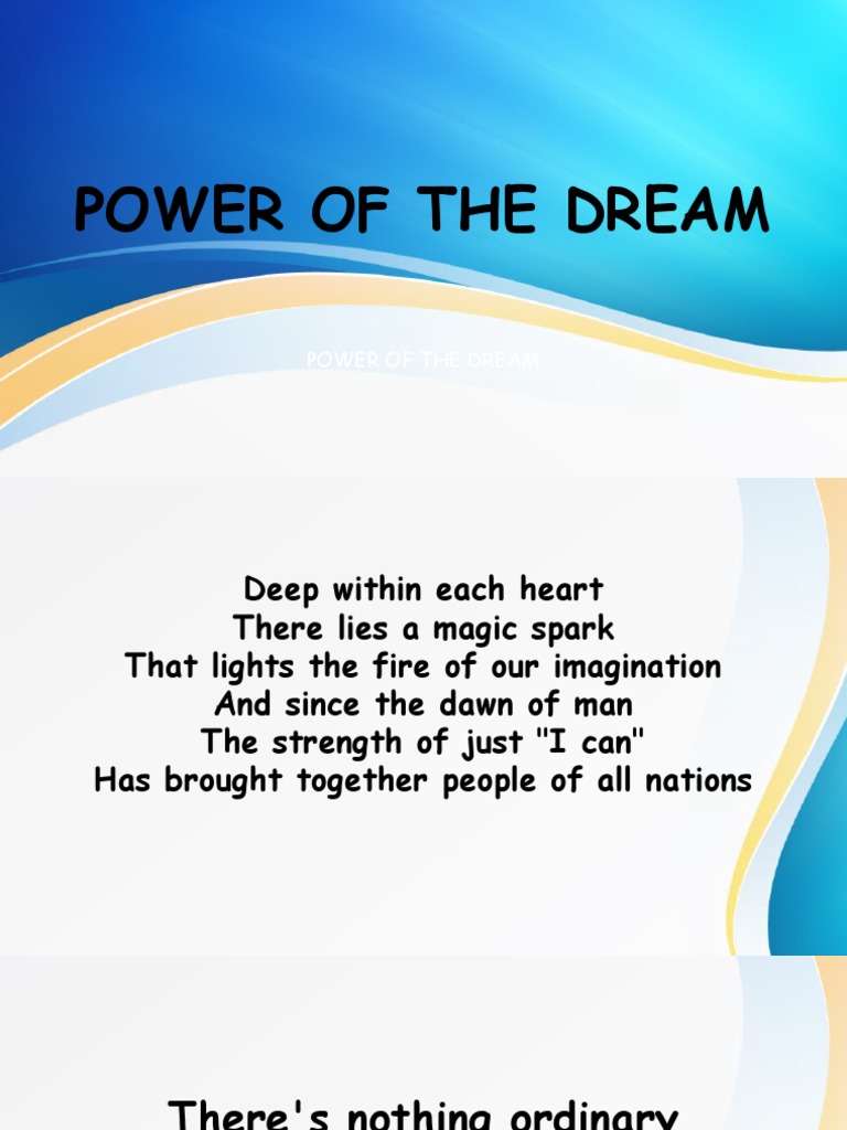Power of The Dream | PDF