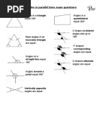 GCSE Exam Questions Angles in Parallel Lines | PDF | Triangle | Angle
