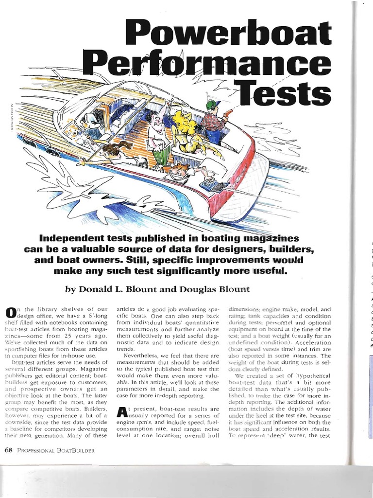 Powerboat Performance Tests | PDF