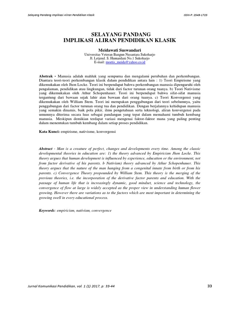 Implikasi Pendidikan Klasik | PDF
