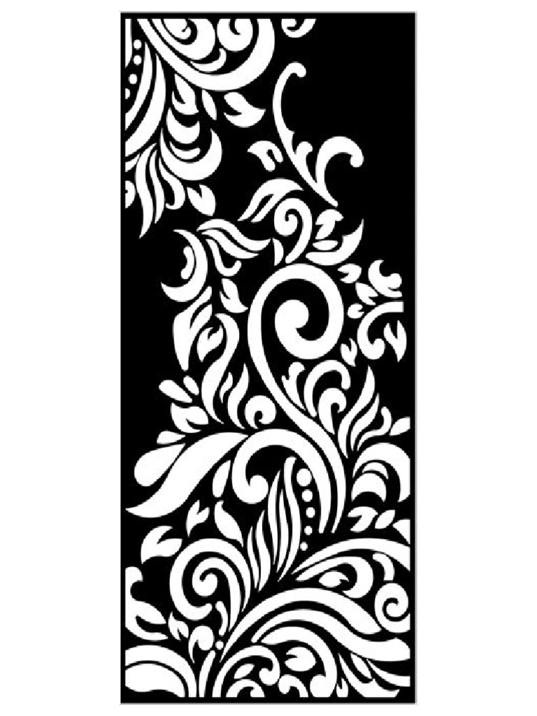 018 - Free DXF Leaf Pattern 018 | PDF