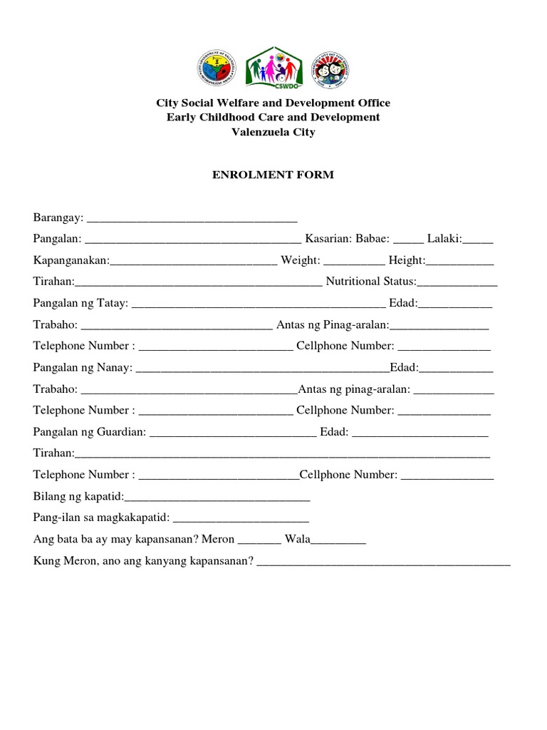 Enrollment Form | PDF