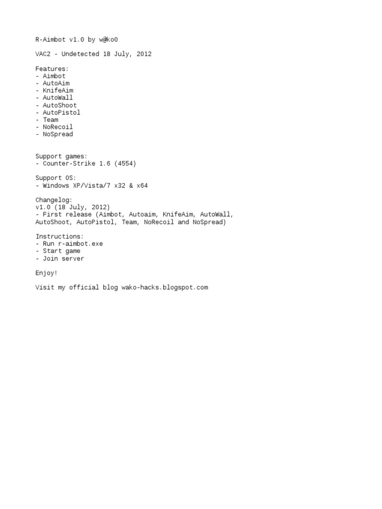 Aimbot | PDF | Games & Activities | Computers