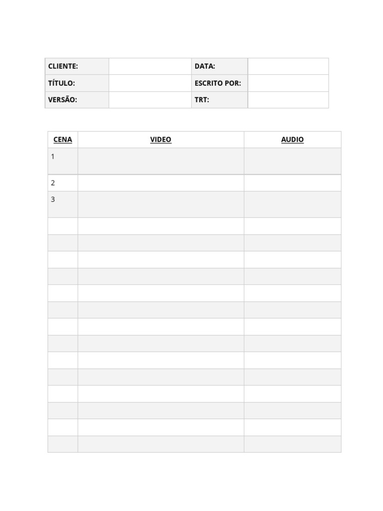 Modelo de Roteiro AV | PDF