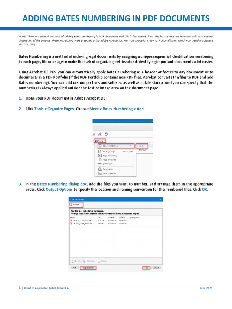 Adding Bates Numbering in PDF Documents | PDF | Application Software ...