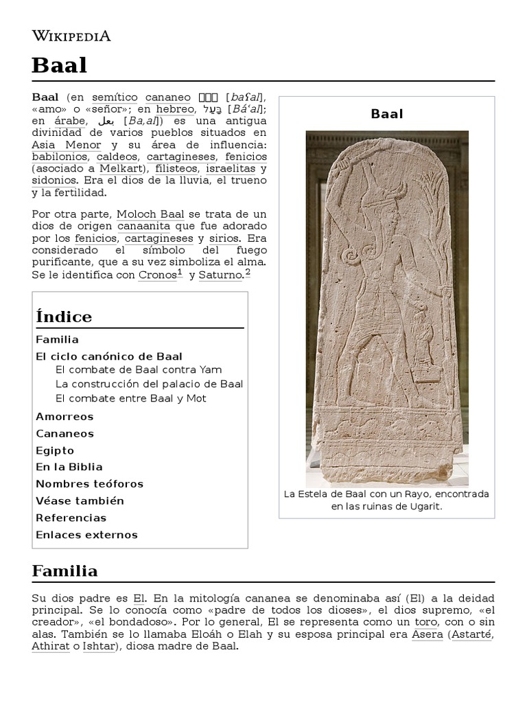Baal | PDF | Elijah | Deidades