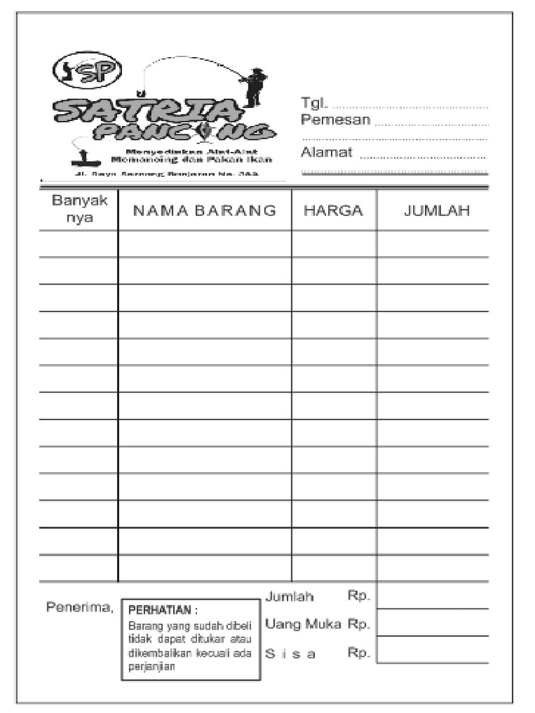Nota Penjualan Toko Bangunan | PDF