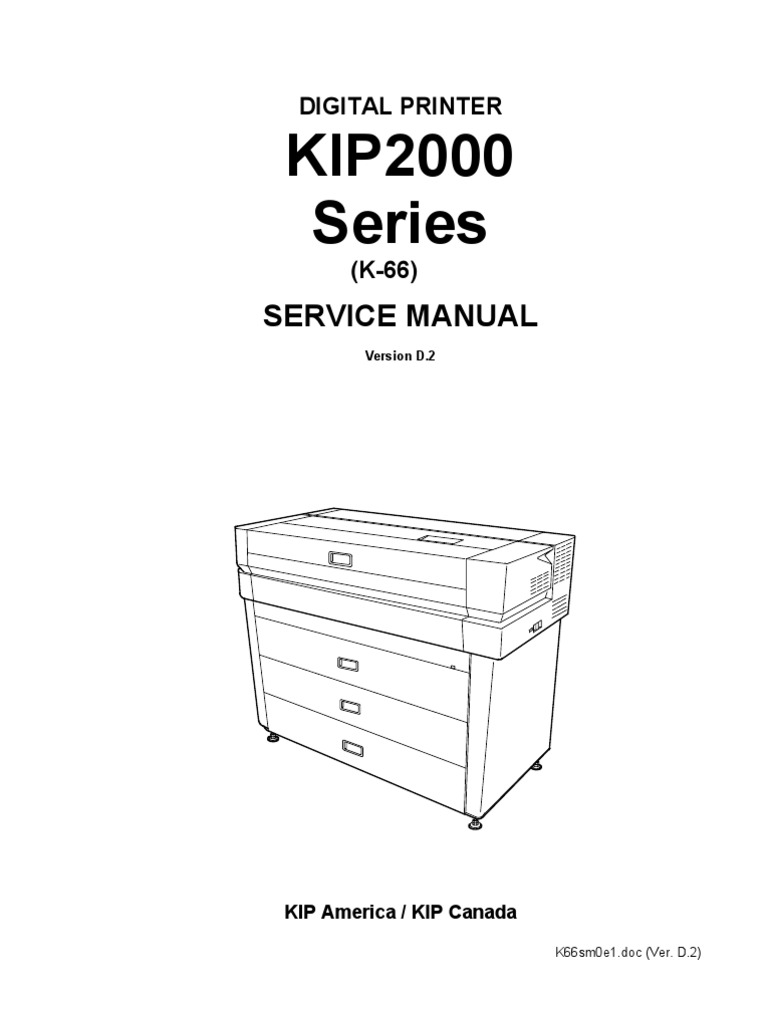 KIP 2000 Printer Service Manual Ver D.2 - US | PDF | Printer (Computing ...