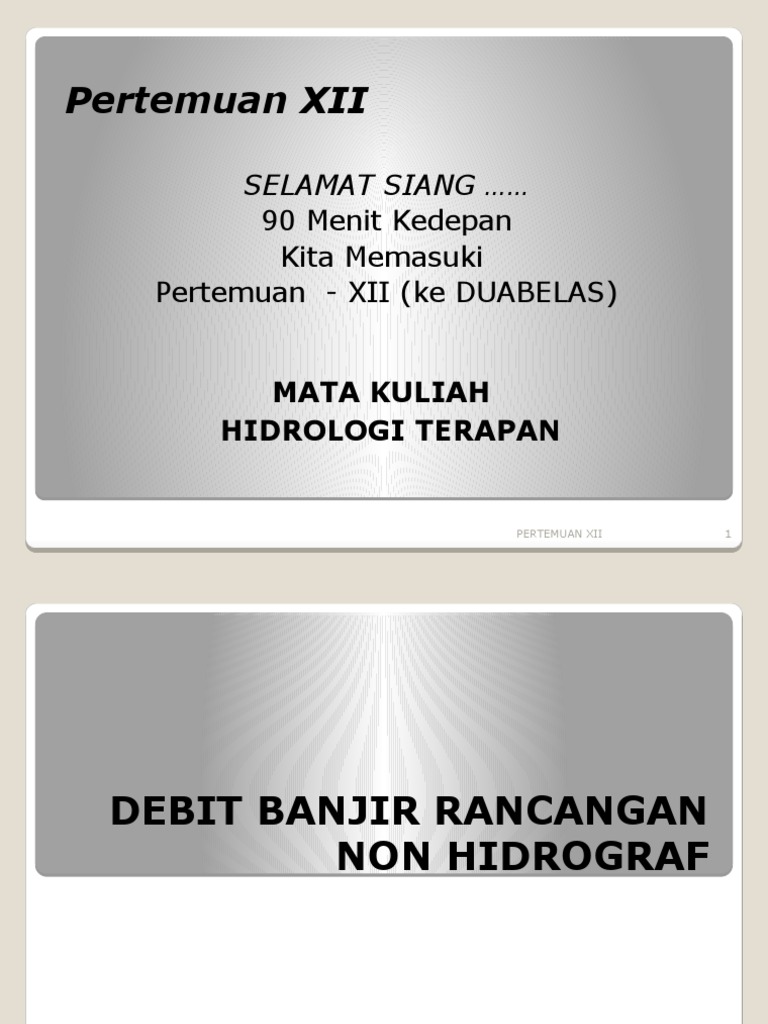 Debit Banjir Dengan Metode Rasional | PDF