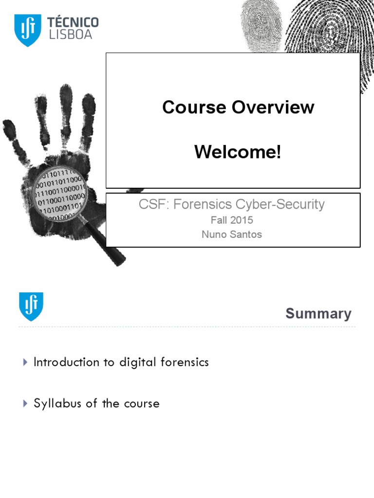 Digital Forensics Course Overview | PDF | Computer Forensics | Digital Forensics