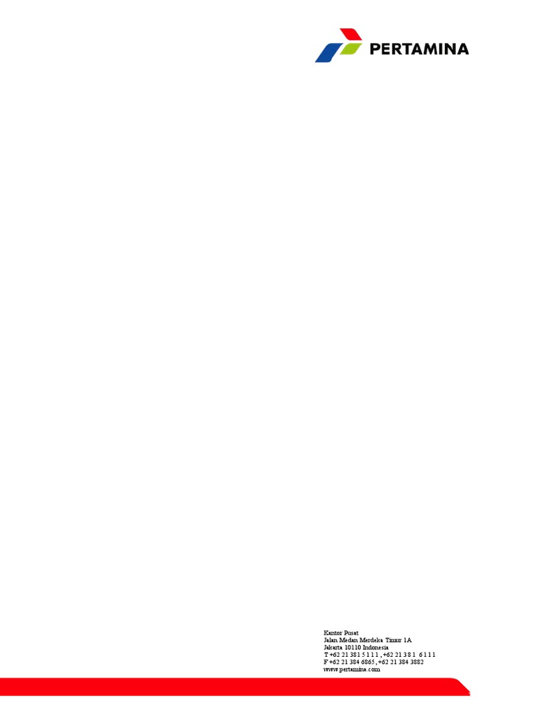 Tamplate Kop Surat Pertamina | PDF