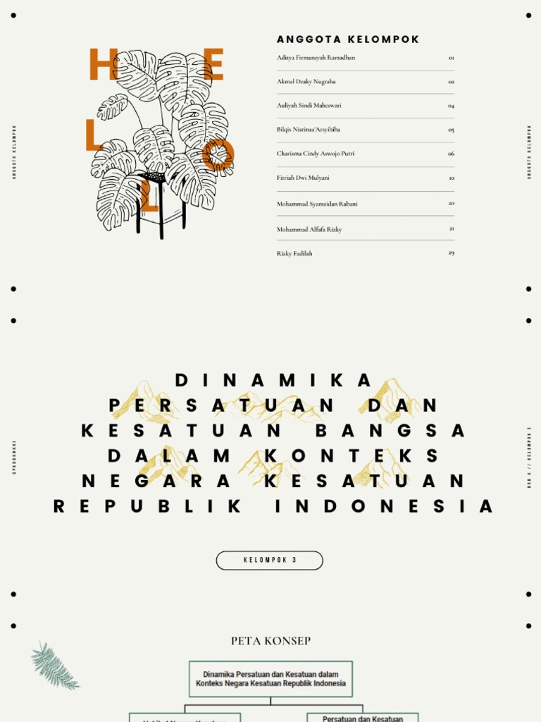 Dinamika Persatuan Dan Kesatuan Bangsa Dalam Konteks Negara Kesatuan