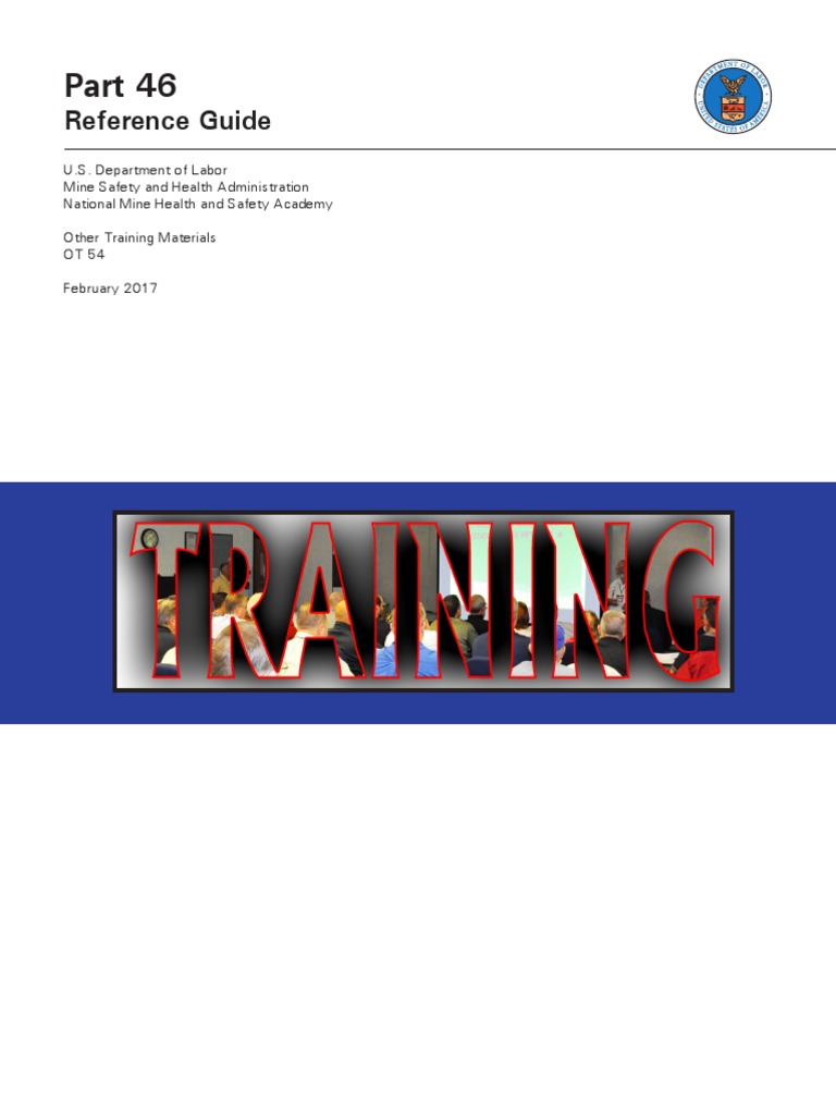 OT 54 - Part 46 Reference Guide | PDF | Mining | Occupational Safety ...