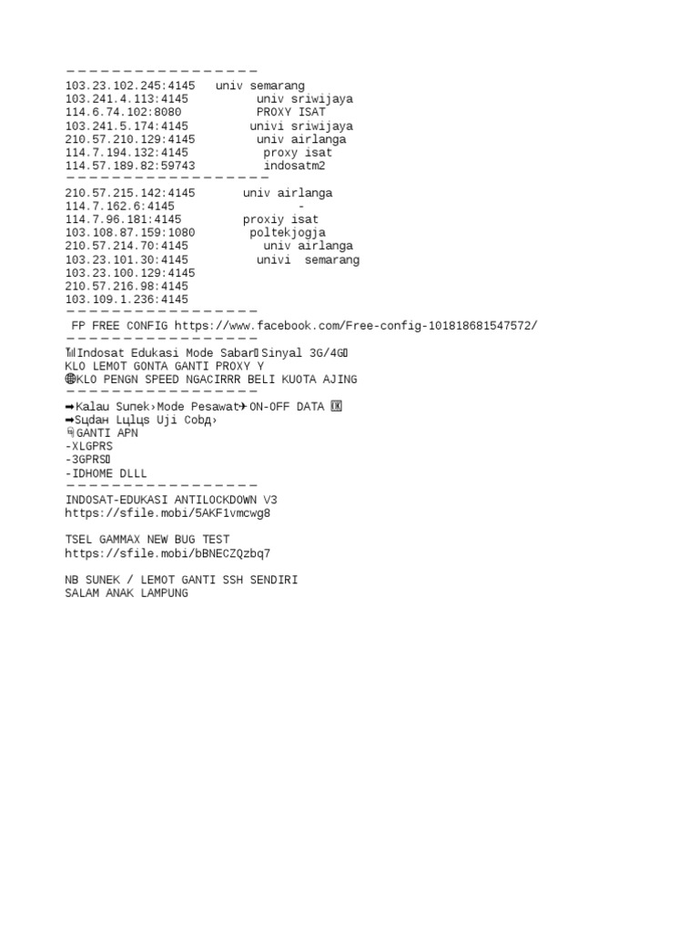 PROXY SOCKS4 UNIVERSITAS NEW HHSHH | PDF