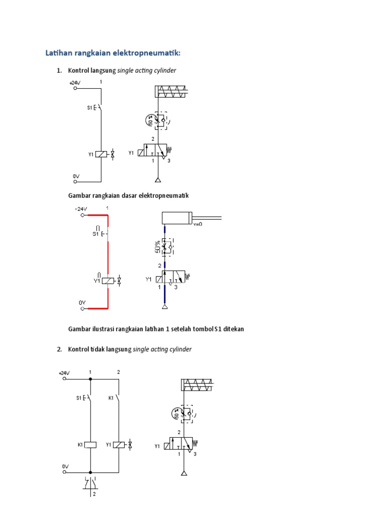 Latihan Rangkaian Elektropneumatik | PDF