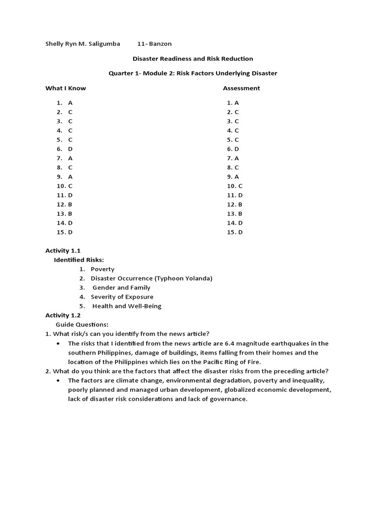 DRRR Quarter 1 - Module 2 | PDF | Human Impact On The Environment ...