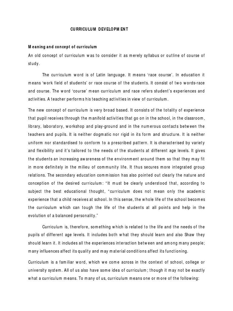 Curriculum Development Pdf Curriculum Theory
