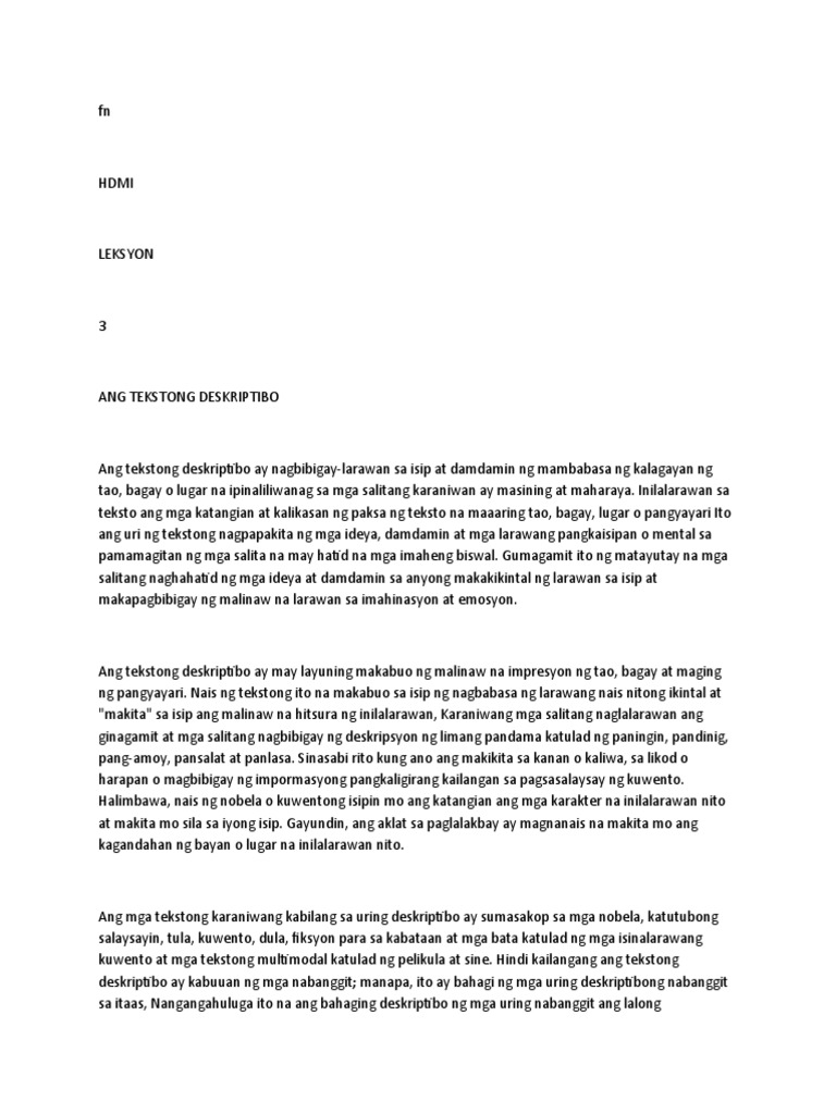 Lesson 3 Pagbasa | PDF
