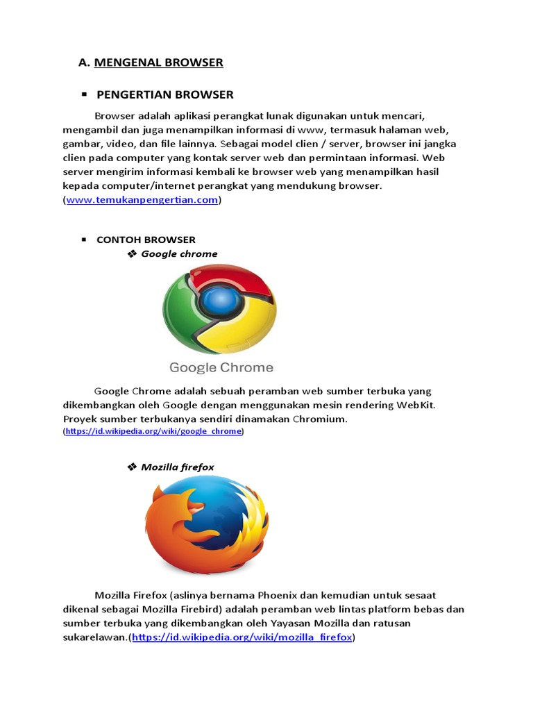 Pengertian dan Contoh Browser Web | PDF