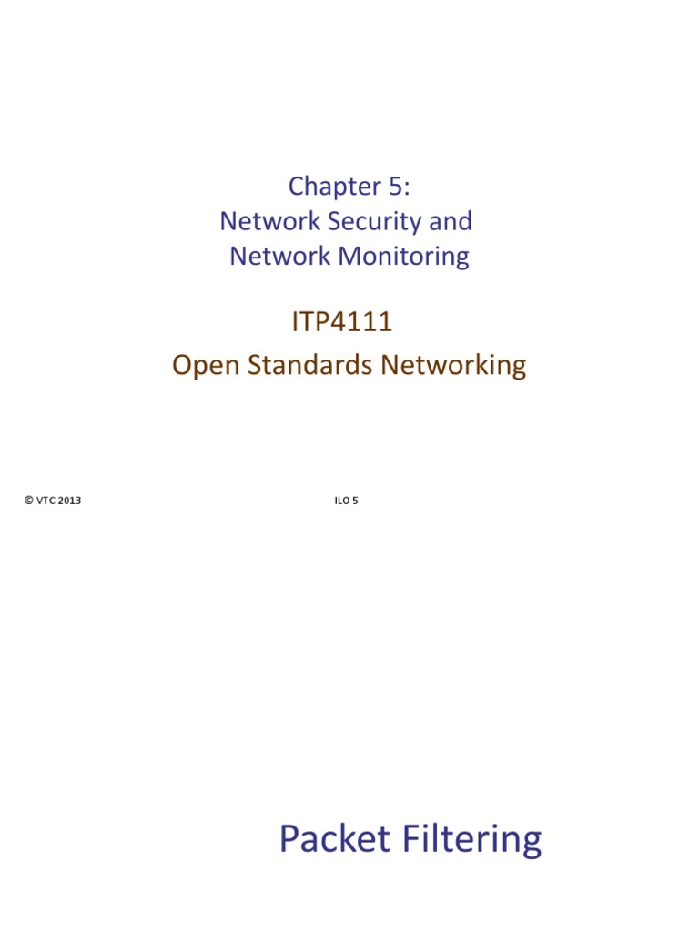 ITP4111 Open Standards Networking: Network Security and Network Monitoring | Download Free PDF ...
