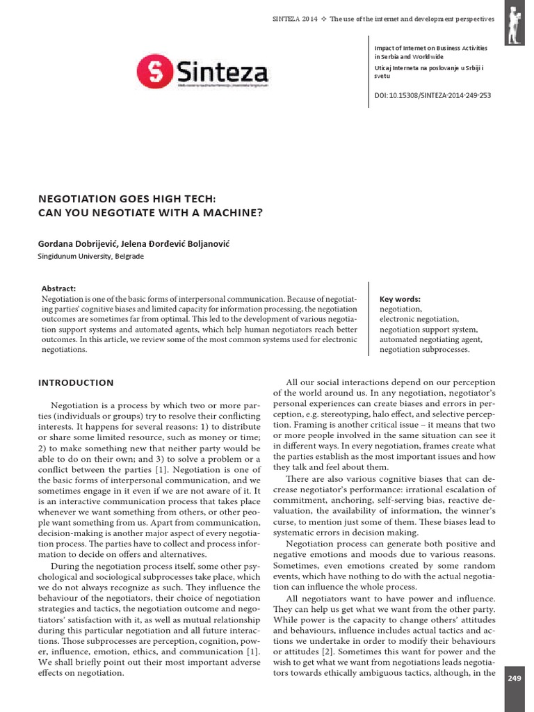 Negotiation Via Email | PDF | Negotiation | Interpersonal Communication