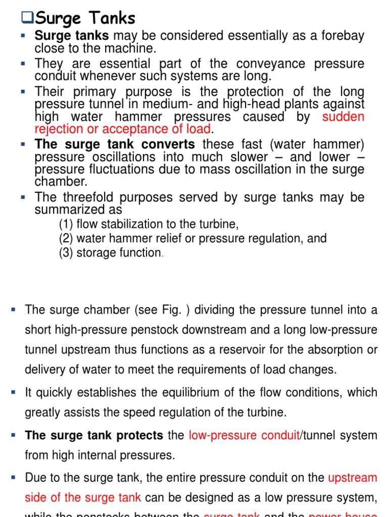 Surge Tanks: Design and Functionality | PDF | Pipe (Fluid Conveyance ...