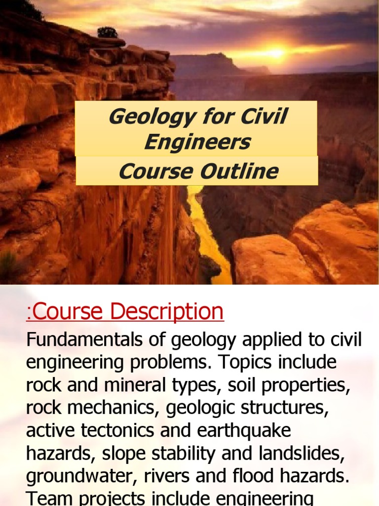 Geology For Civil Engineers - Course Outline | Download Free PDF | Rock ...