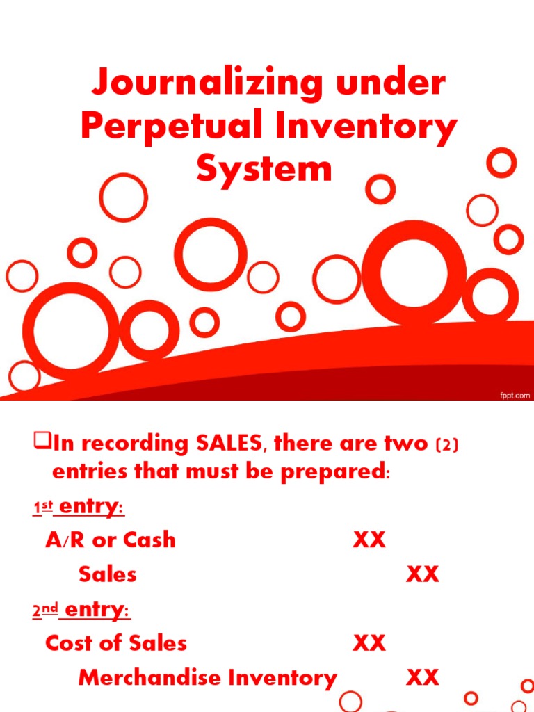 Journalizing Under Perpetual Inventory System | PDF | Inventory ...