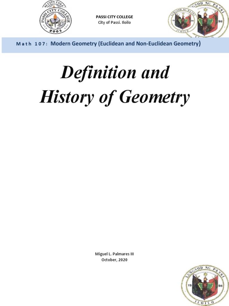 Module 1 Modern Geometry | PDF | Axiom | Line (Geometry)