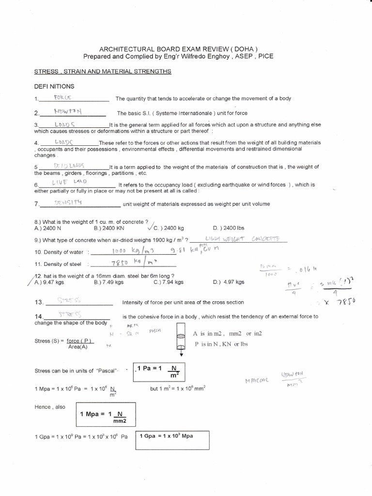 Structural Design With Answers | PDF | Deformation (Engineering) | Buckling