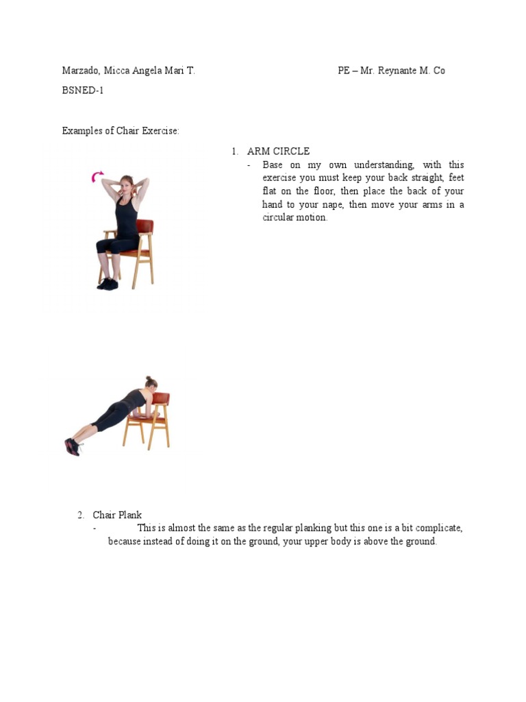 Chair Exercise | PDF | Chair | Dance Science