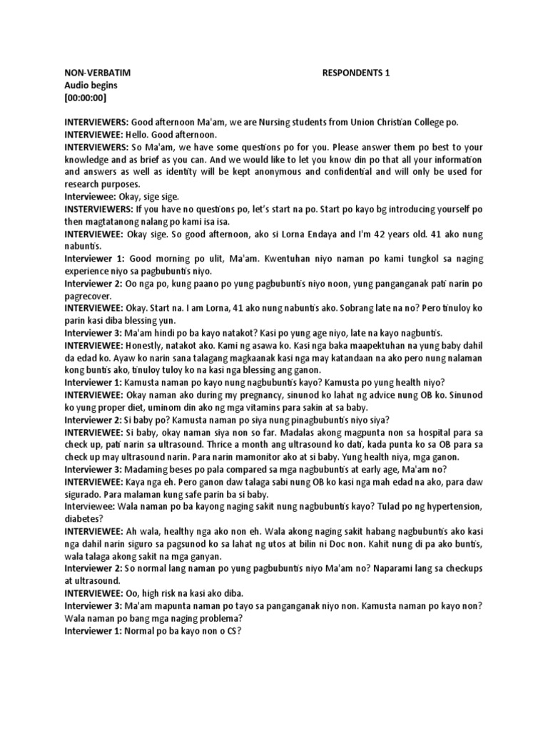 Research Transcribe Tagalog