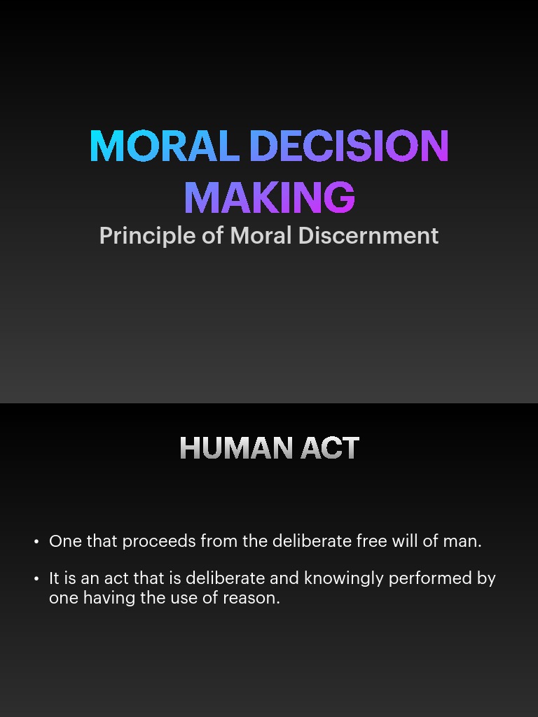Moral Decision Making | PDF