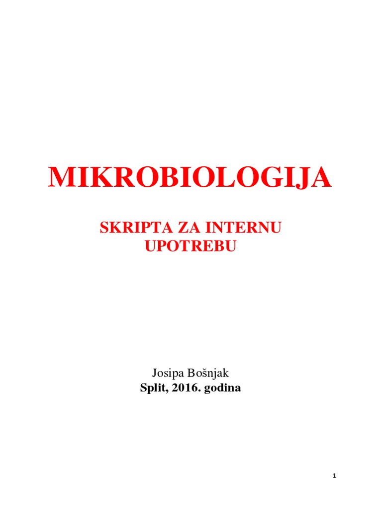 Mikrobiologija Skripta | PDF