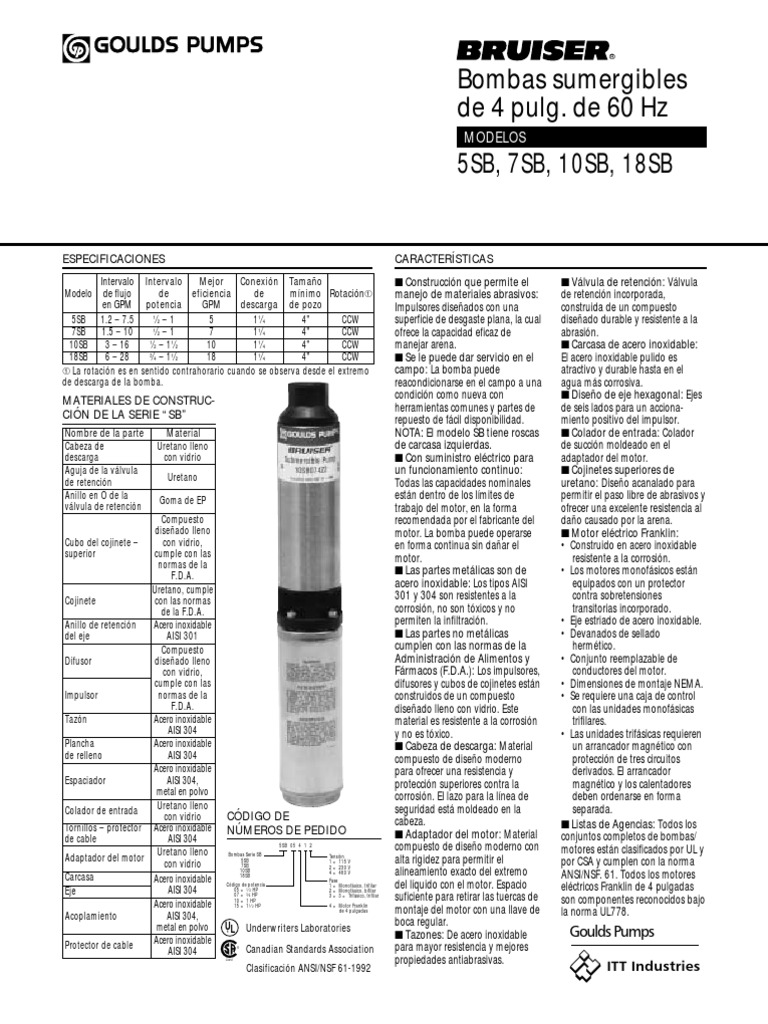 BOMBAS | PDF | Acero | Acero inoxidable