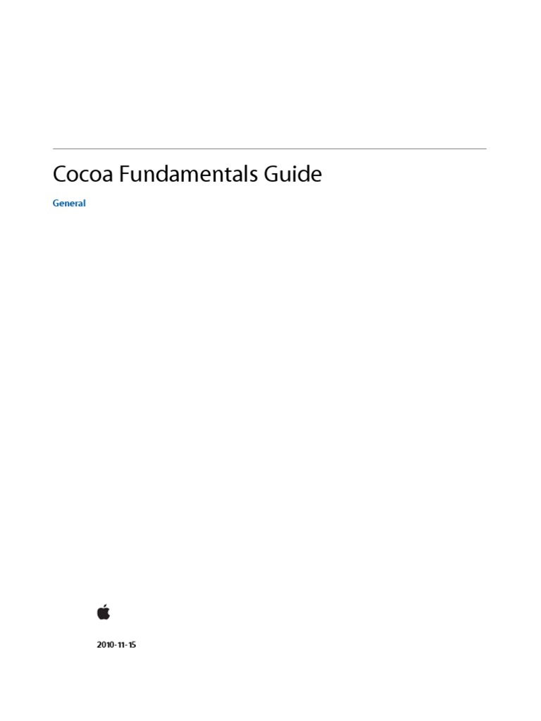 Cocoa Fundamentals Guide: General | PDF | Objective C | Mac Os