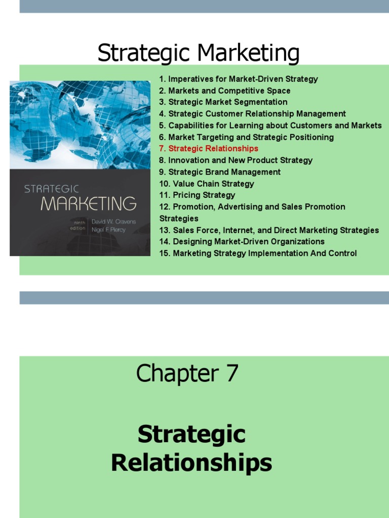 Strategic Relationships Pdf Marketing Strategy Marketing