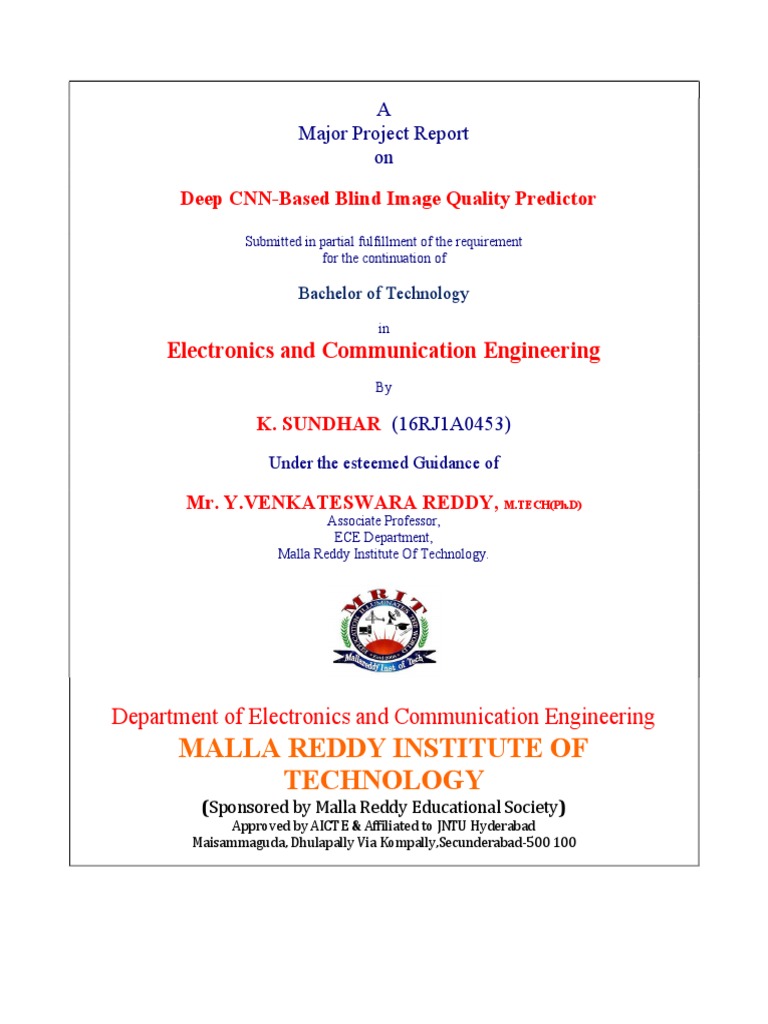 Deep CNN Blind Image Quality Predictor | PDF | Deep Learning ...