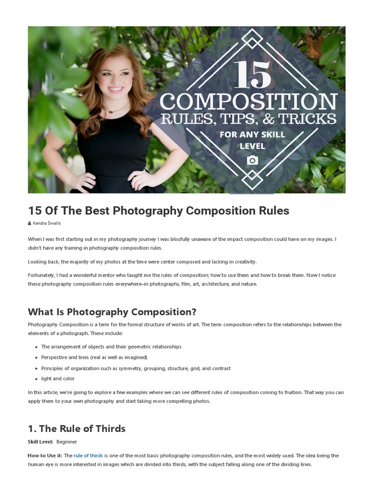 15 of The Best Photography Composition Rules | PDF | Composition ...