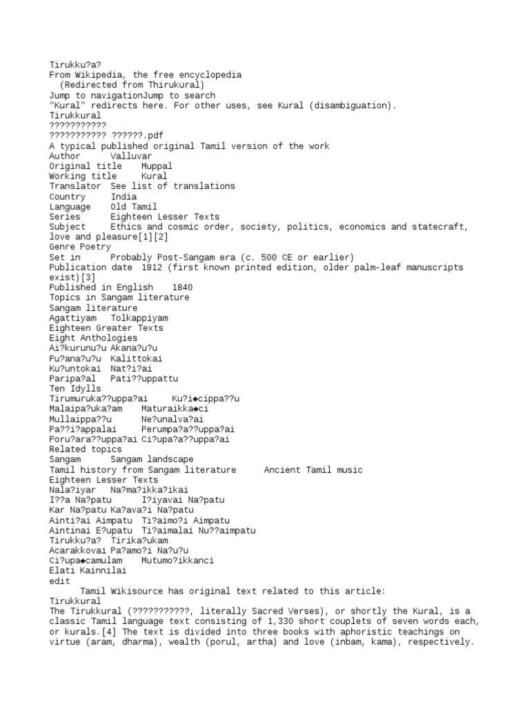 SOLUTION: Thirukkural The Universal Scripture Studypool, 56% OFF