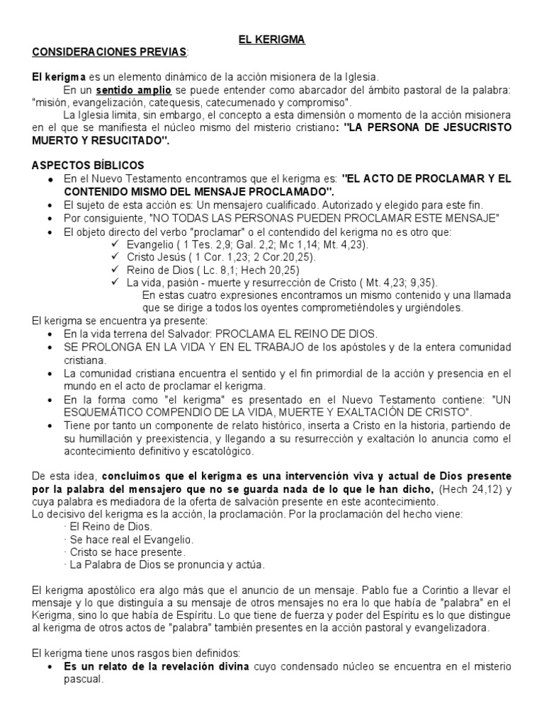El Kerigma | PDF | Amor | Pecado