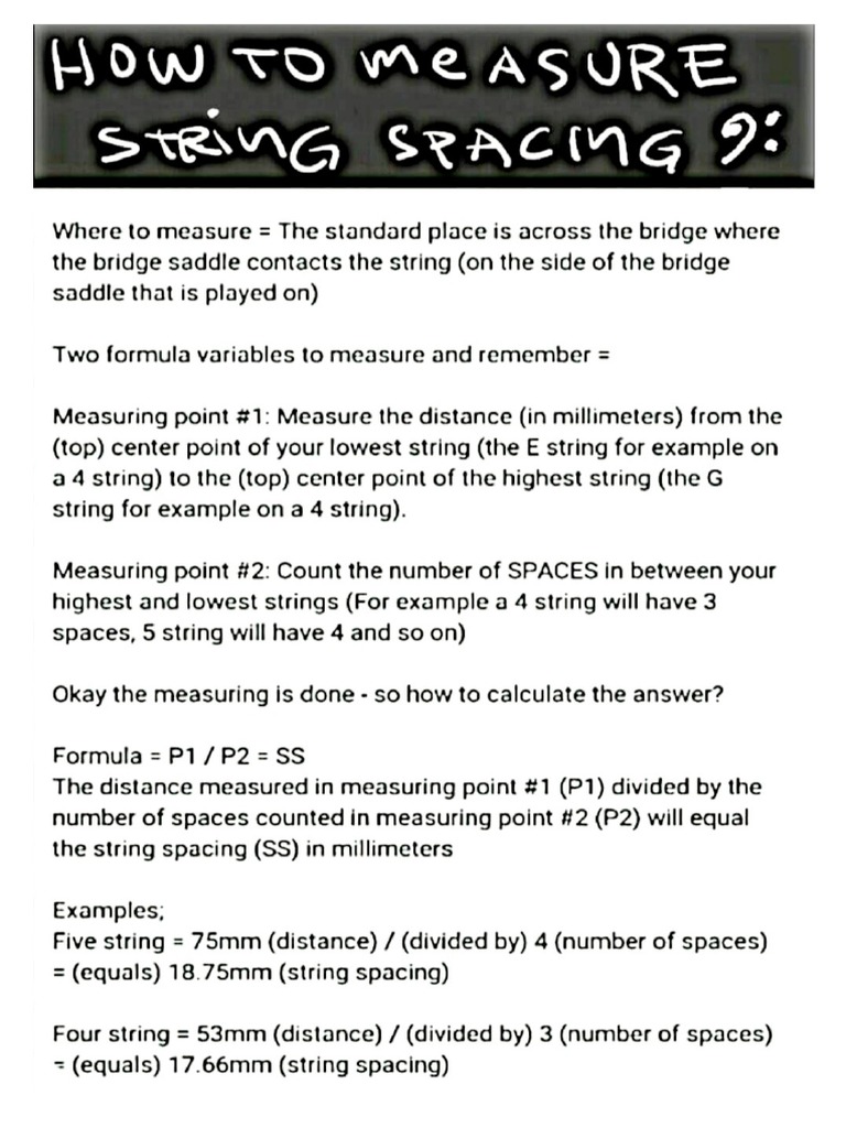How To Measure String Spacing | PDF
